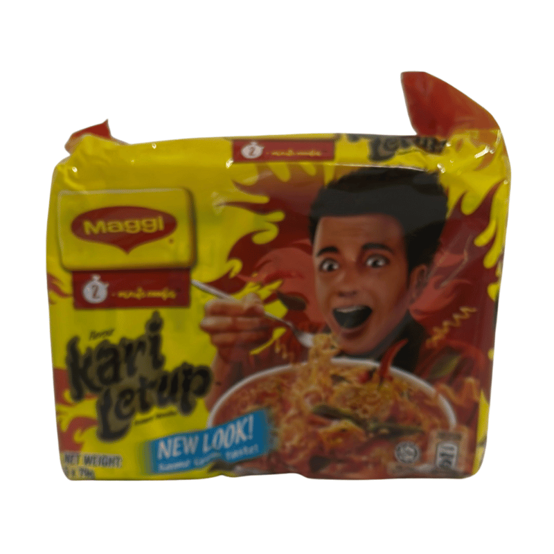 Halal Maggi Instant Noodle Kari Letup 5 X 79g Qiksmart