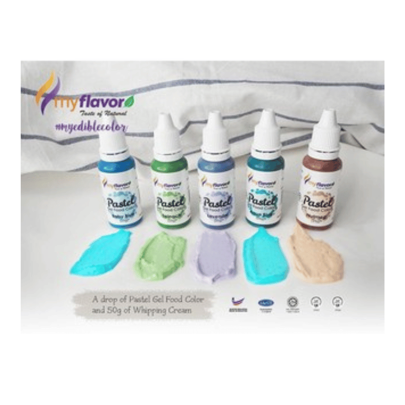 [Halal] MyFlavor Gel Food Colouring 5pc Set - Pastel Secret Garden ...