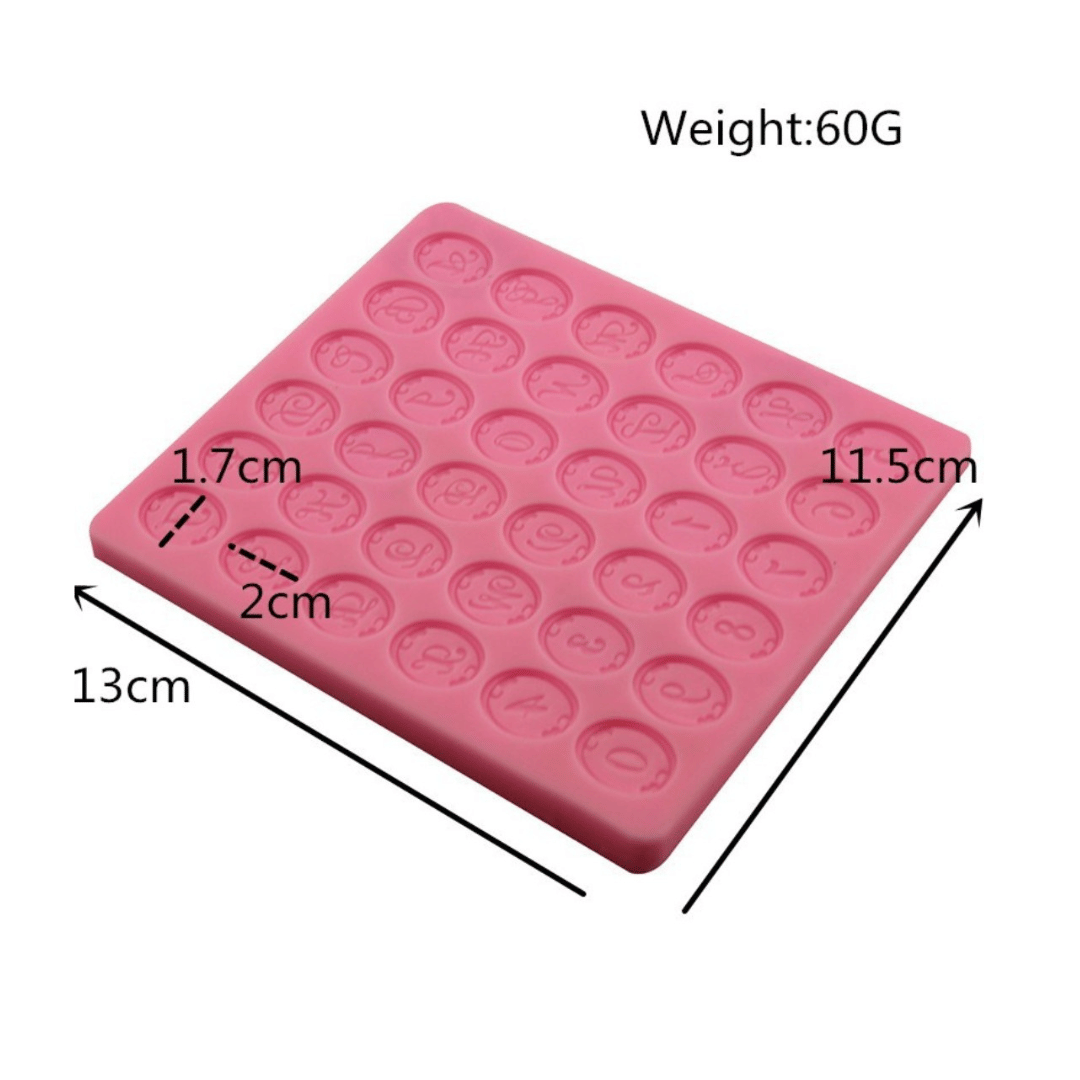 MM 11404 | Alphabets & Numbers Cursive Oval Frame Silicone Mold – Qiksmart