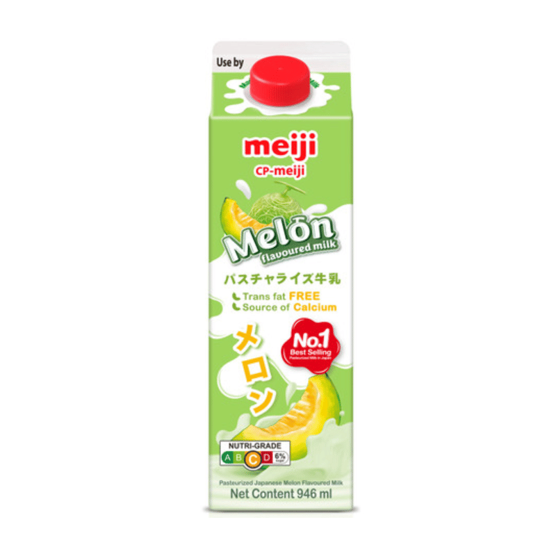 [Halal] Meiji Pasteurized Japanese Melon Flavoured Milk 946ml – Qiksmart