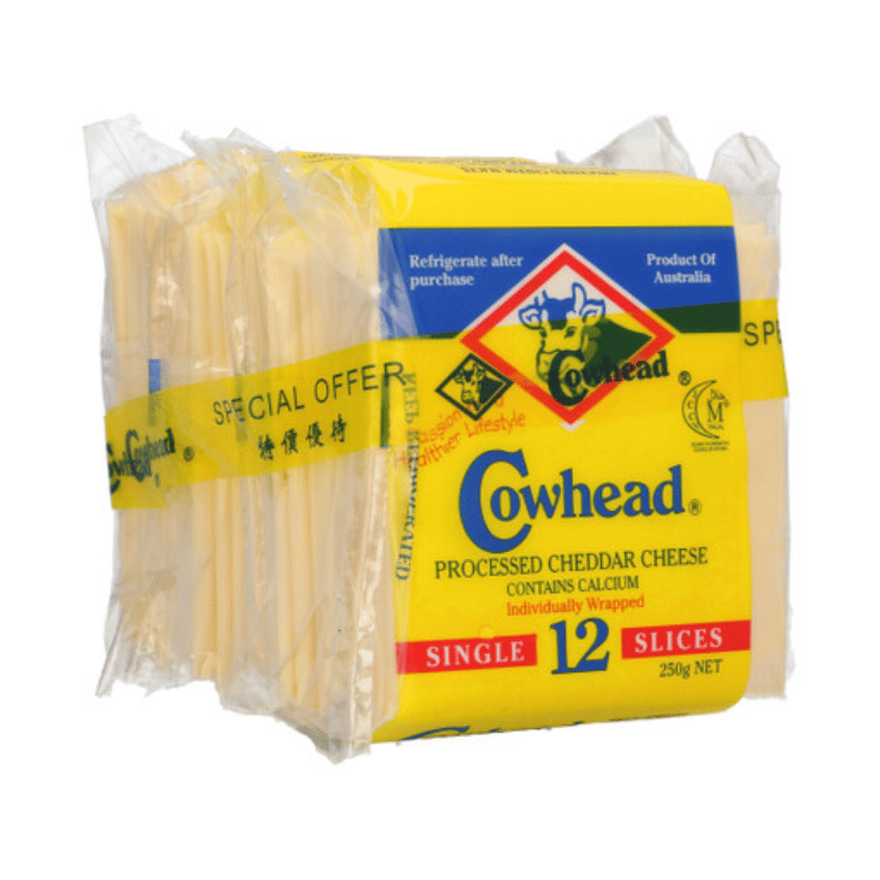 [Halal] Cowhead Sliced Cheese (12pcs) 250g x 3pkt – Qiksmart