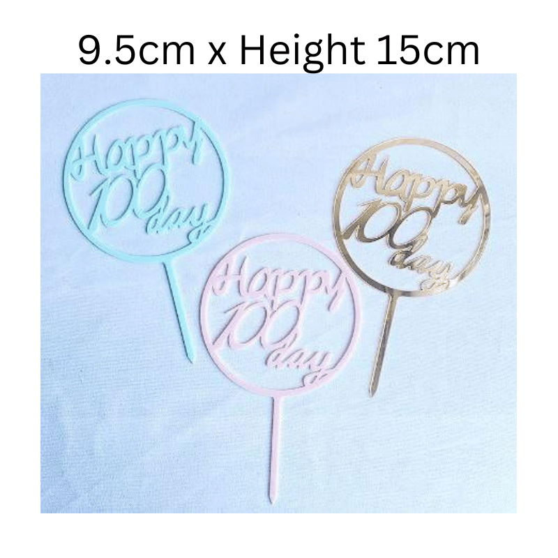 Cake Topper Happy 100 Day Acrylic – Qiksmart