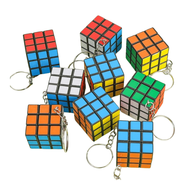 Mini Rubiks Cube Keychain 10pc – Qiksmart