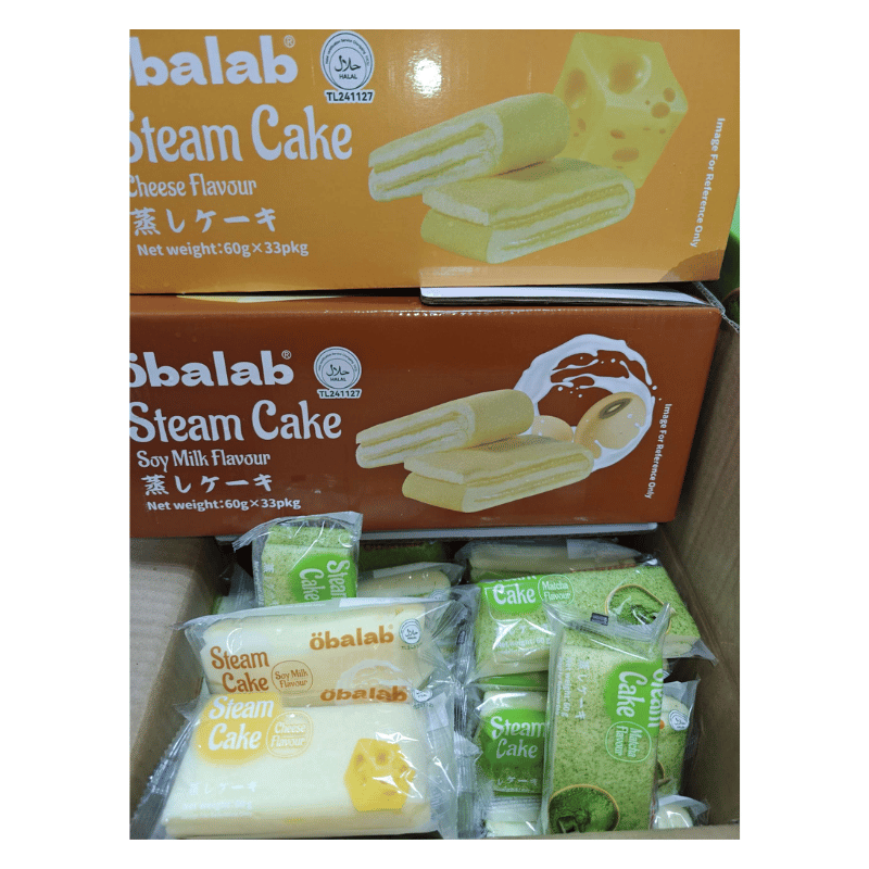 [Halal] Obalab Steam Cake 60g x 33pkt – Qiksmart