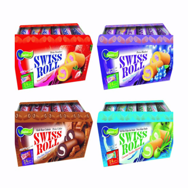 [Halal] Mini Swiss Roll 18g x 24pc x 2box – Qiksmart