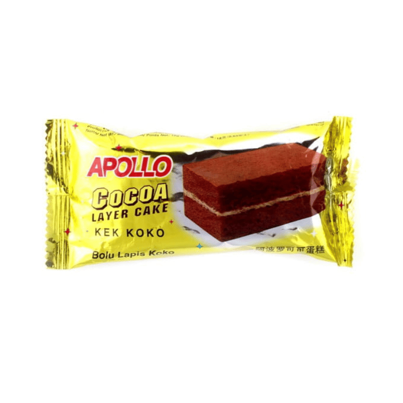 [Halal] Apollo Layer Cake Cocoa Chocolate 18g x 24pkt – Qiksmart