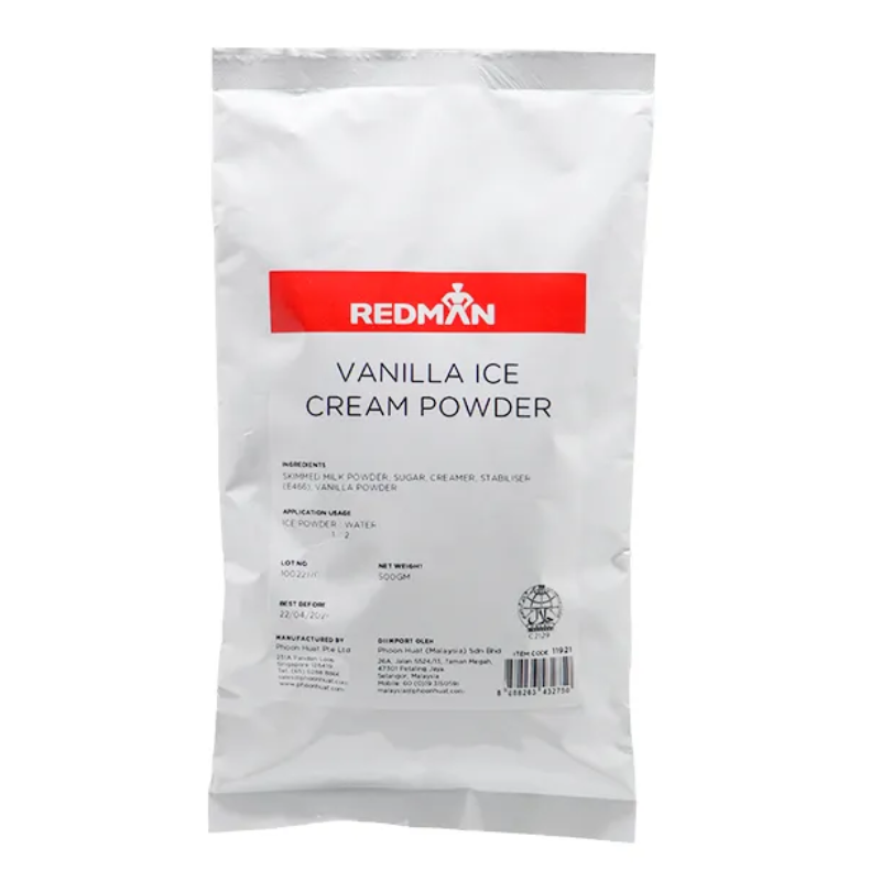 [Halal] Redman Vanilla Ice Cream Powder 500gm – Qiksmart