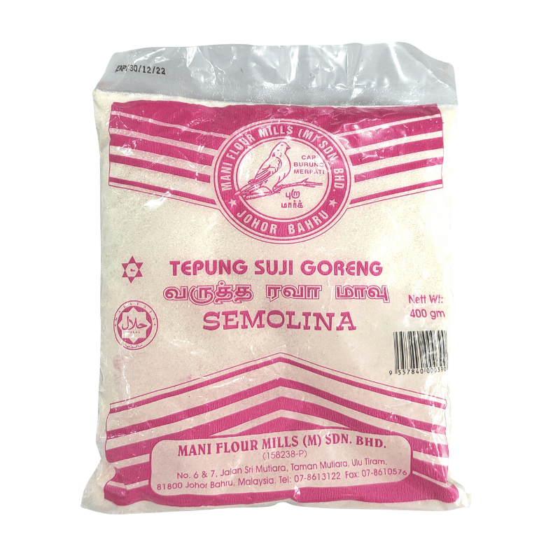 Semolina Flour / Tepung Suji Goreng (400gm) – Qiksmart